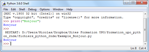 Formation UPO - Python en classe de Seconde